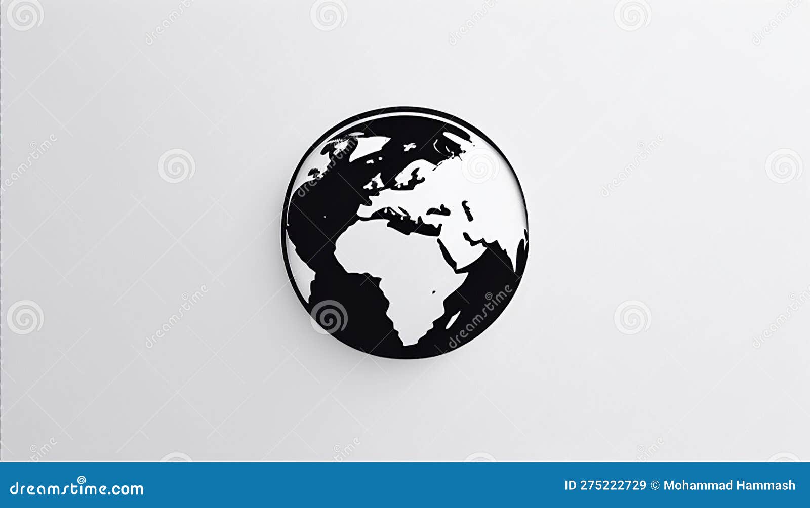 Earth Logo in Minimalistic Vector Style, Made with Generative AI Stock ...