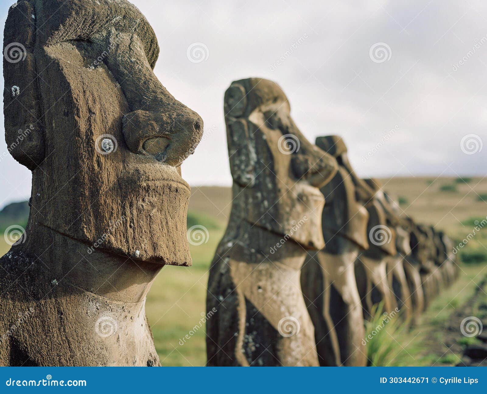 AI-Generated Moai Statues in Easter Island Style Stock Illustration ...