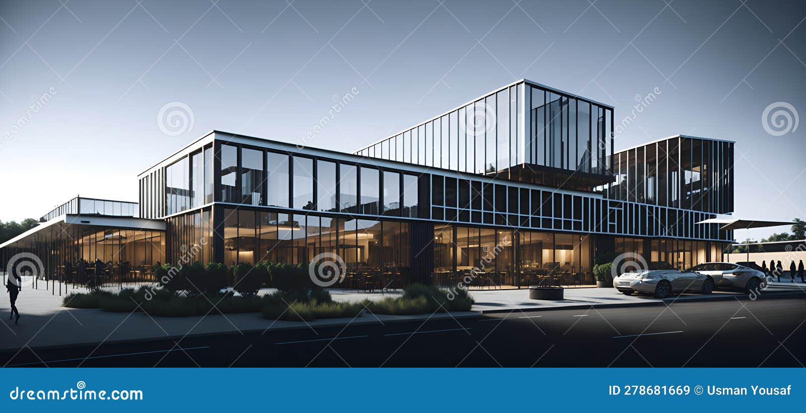 Ai Generated a Modern Building Facade with Numerous Windows Creating an ...