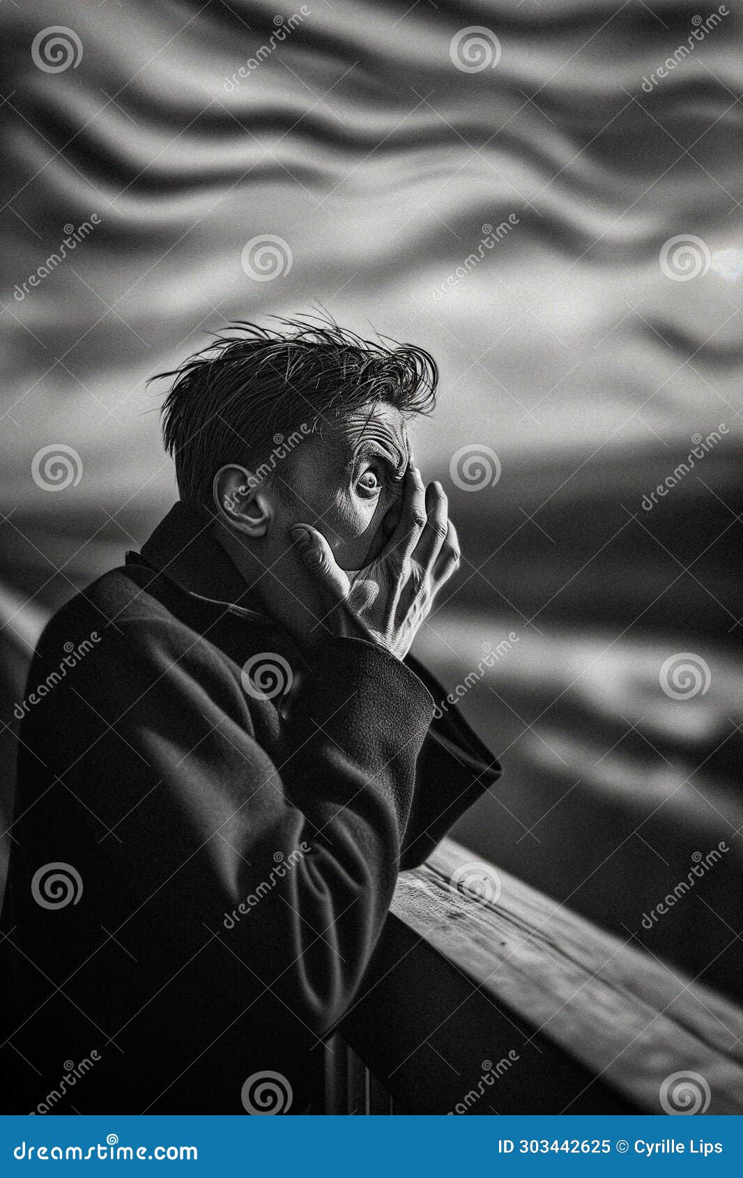 AI-Generated Modern Twist on Munch S Scream: Man Screaming on a Bridge ...