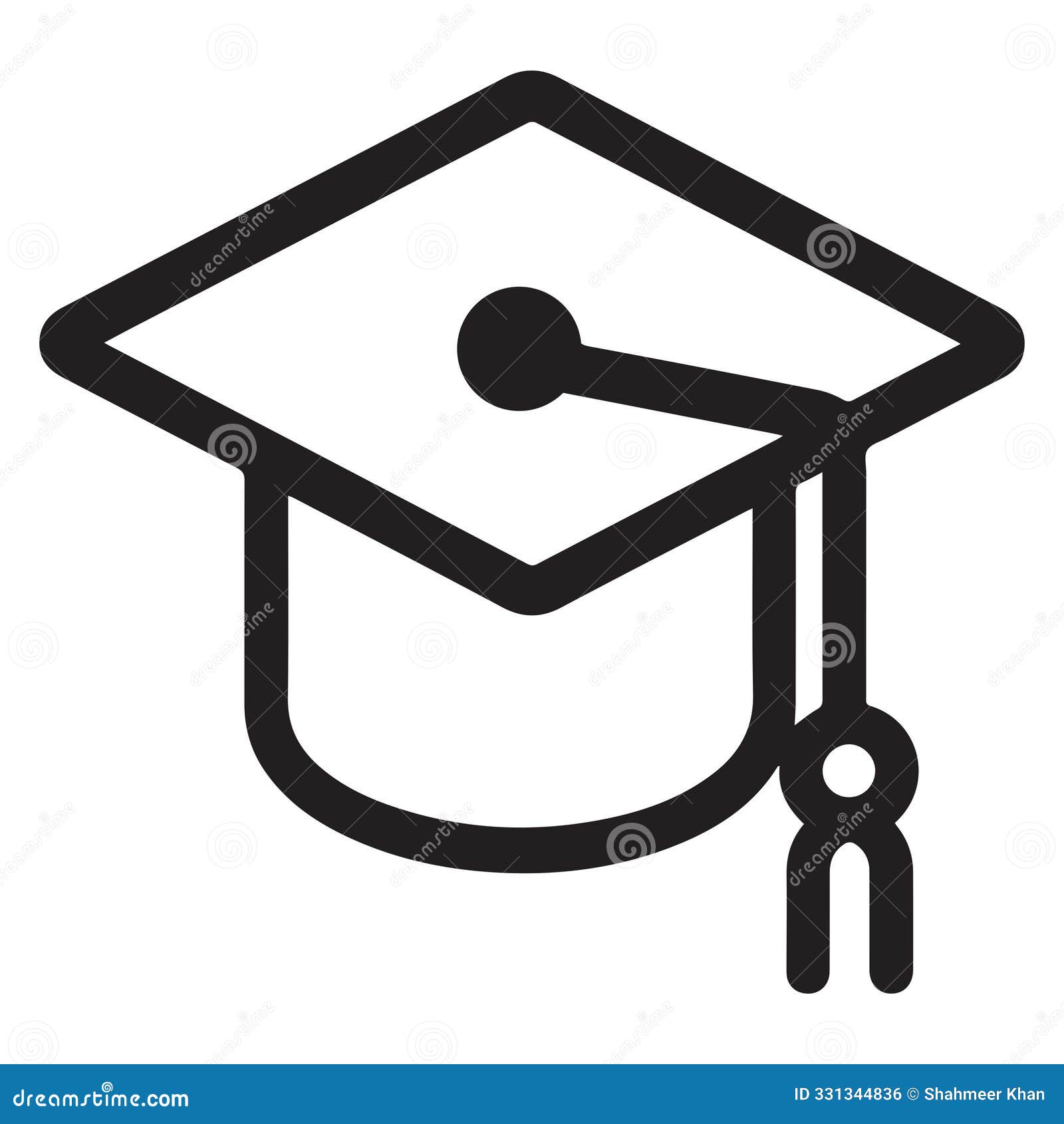 Simple Graduation Cap Icon in Vector Format Ideal for Educational ...