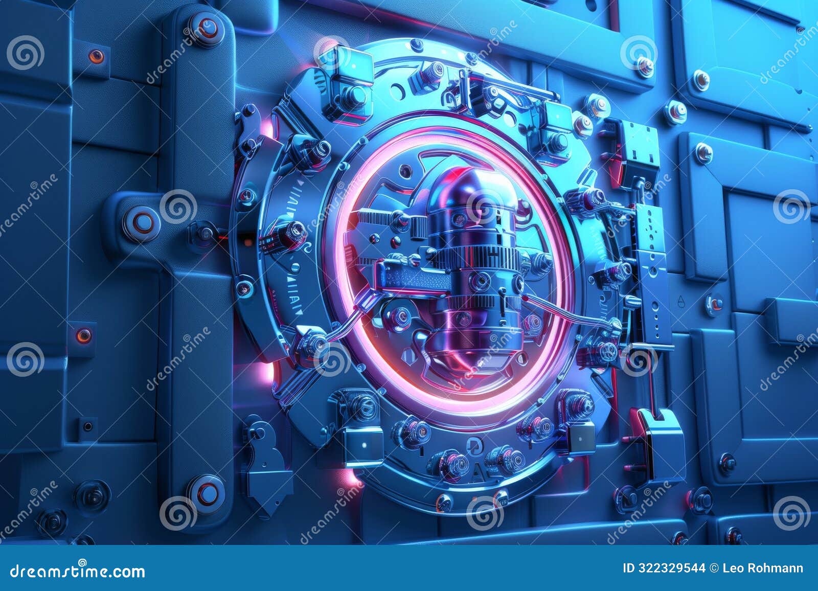 AI Neural Interface with Neon Circuits, Representing Advanced ...