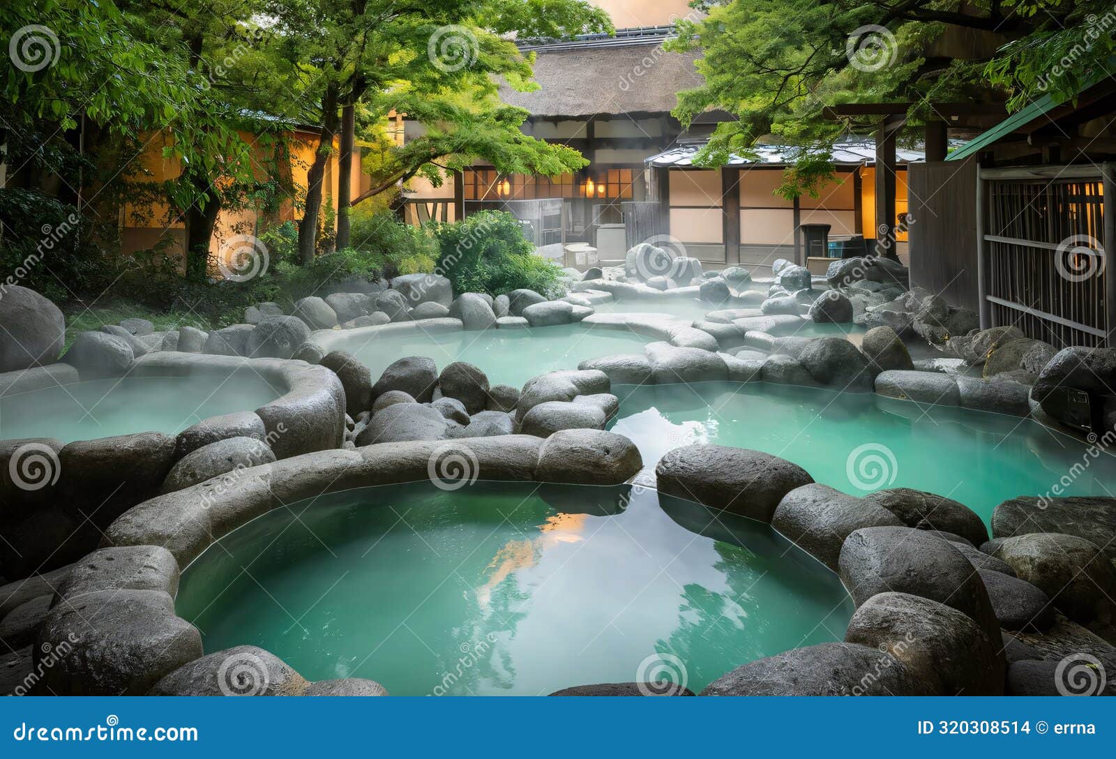 Ai Generated Onsen Traditional Japanese Hot Prings And Culture