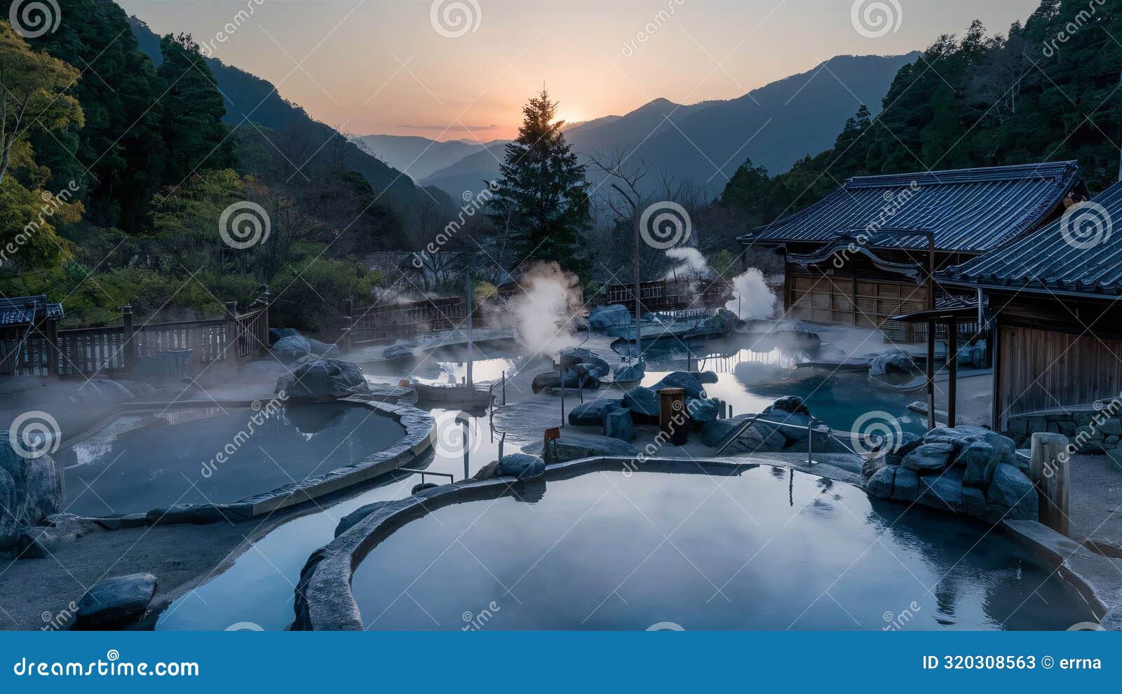 Ai Generated Onsen Traditional Japanese Hot Prings And Culture