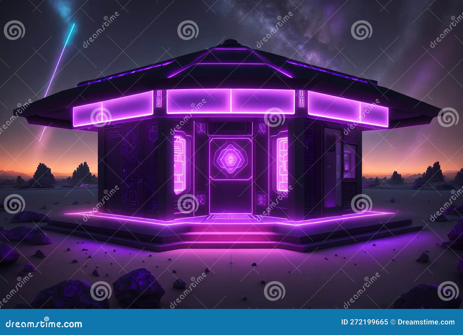 Purple Temple Vector Illustration | CartoonDealer.com #49277060