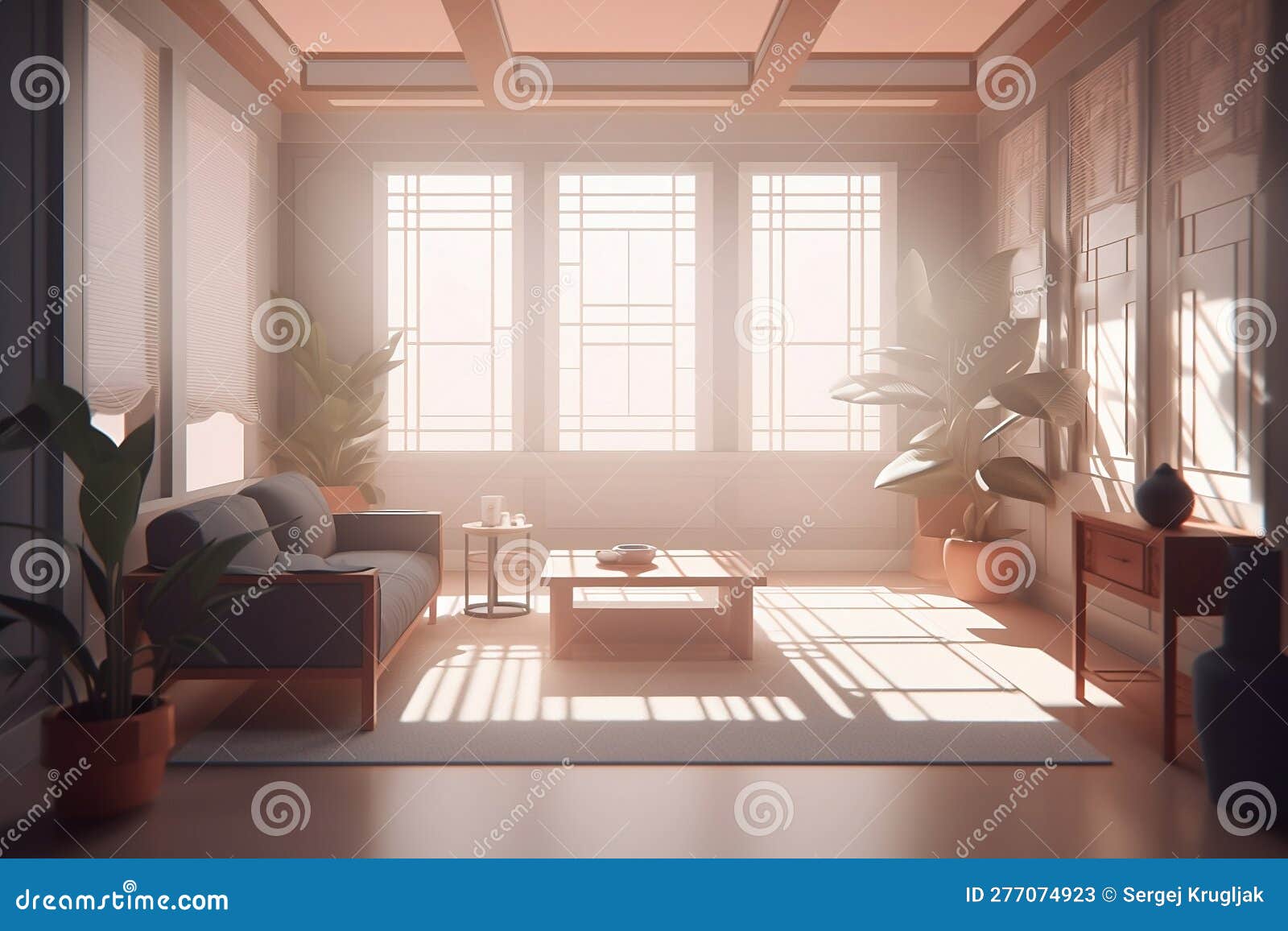 AI-generated Photo of a Cozy Relaxation Room Interior Stock ...