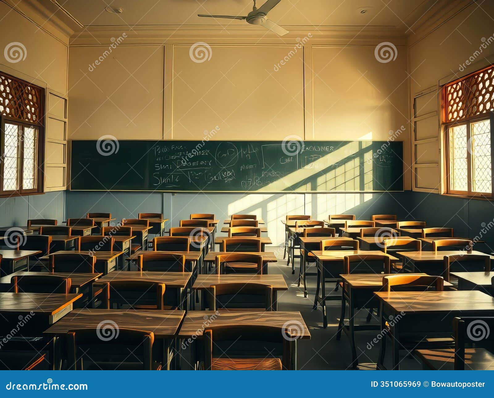 Empty Indian School Classroom AIGenerated Vision of Educations ...