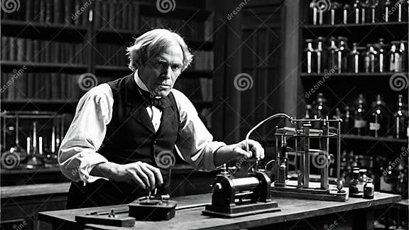 AI-Generated Photorealistic Image of Michael Faraday Stock Illustration - Illustration of ...