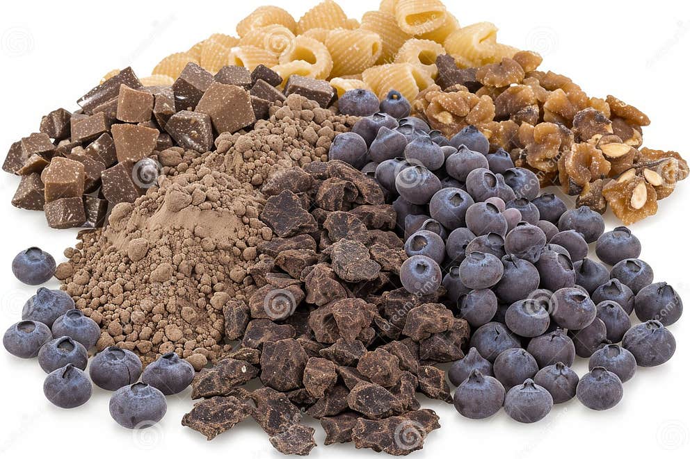 Pile of Assorted Baking Ingredients Including Flour, Cocoa, and ...