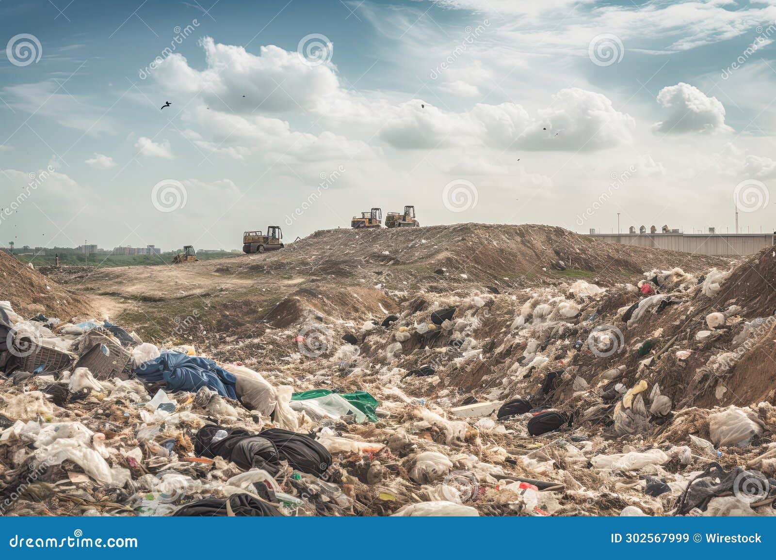 AI Generated Pile of Garbage Dump on Land Stock Image - Image of ...