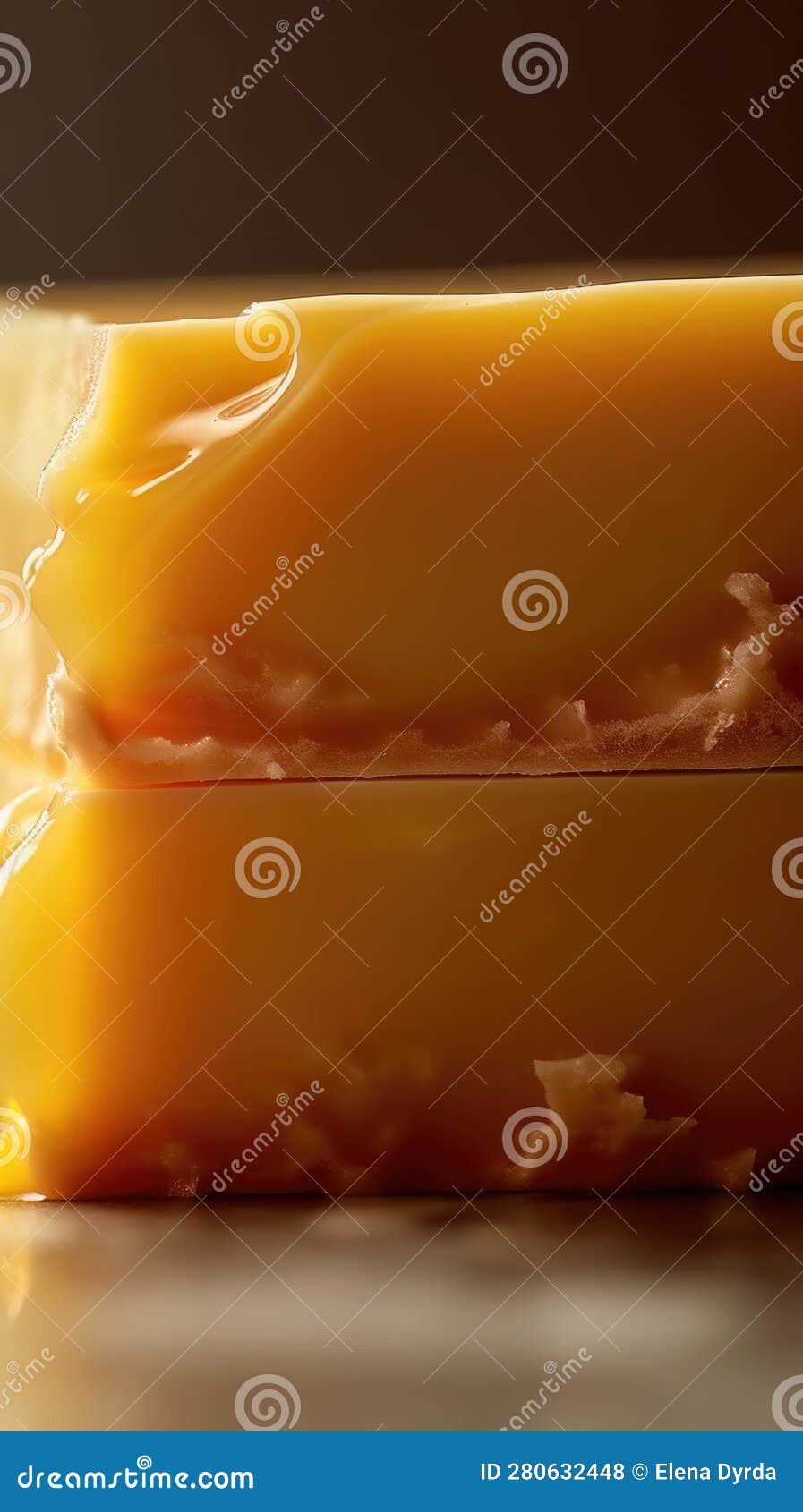 AI Generated Pouring Melted Butter on a Piece of Cheese, Close-up Stock ...