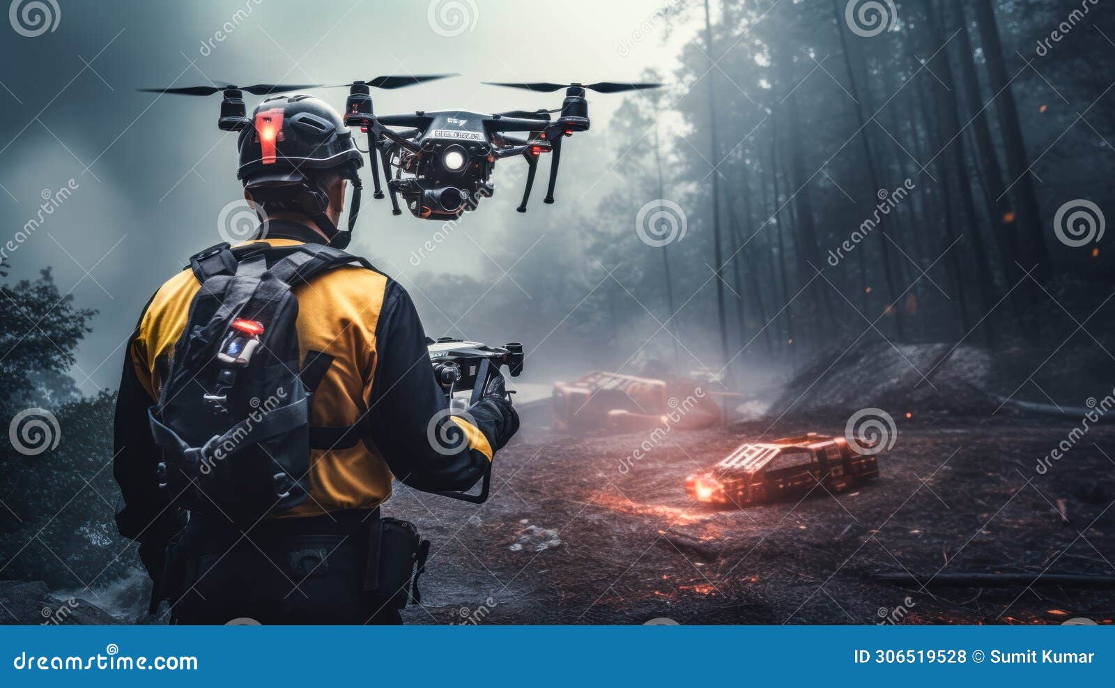 AI Generated the Power of Technology in Disaster Management Drones and ...