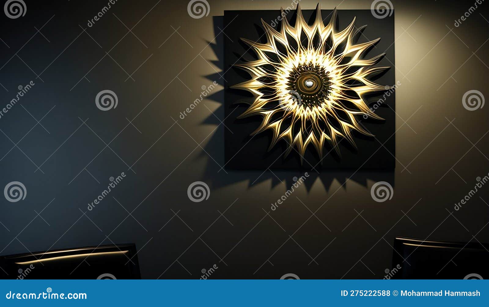 "Majestic Unity Light in a Dark Room", Made with Generative AI Stock ...