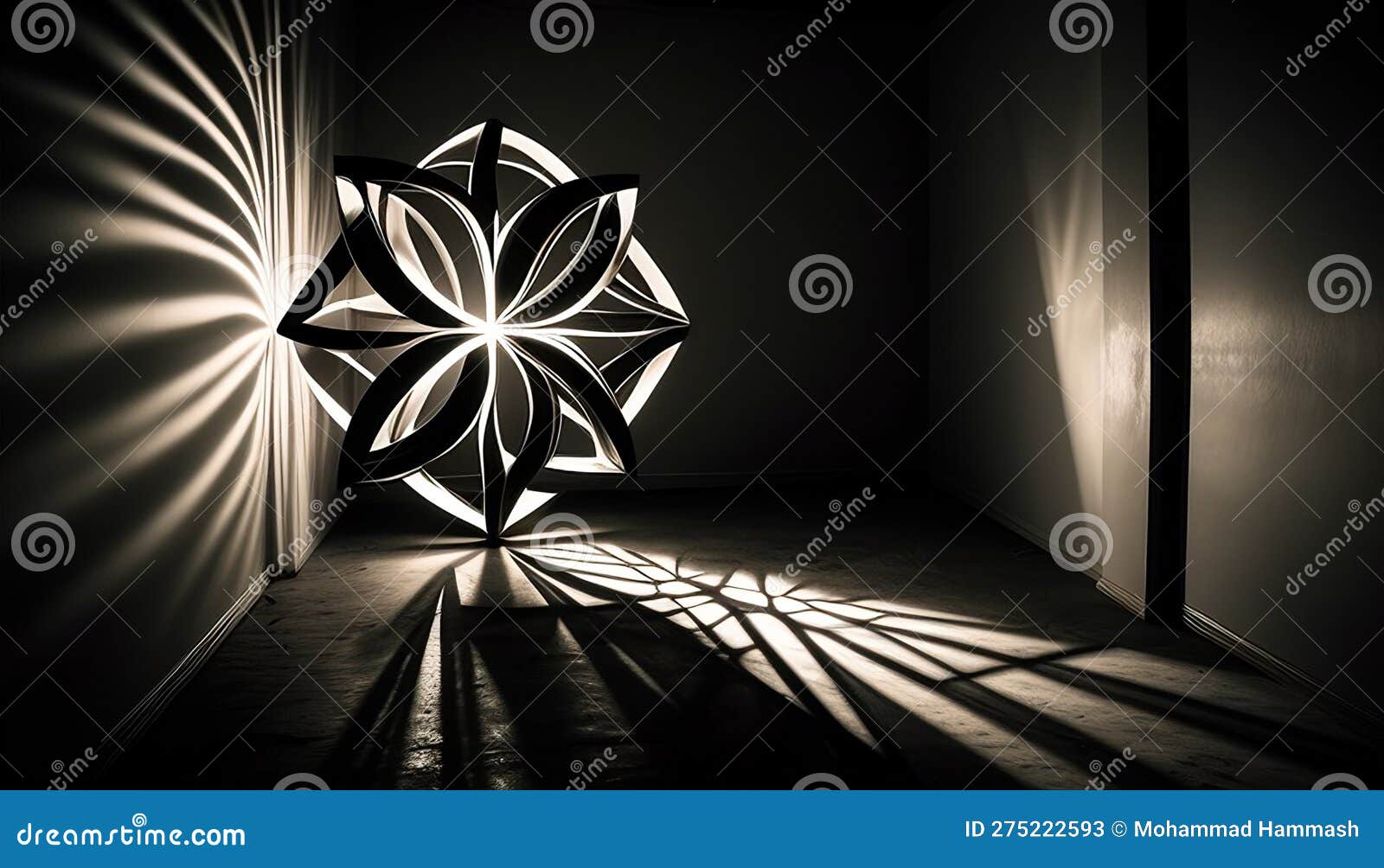 "Majestic Unity Light in a Dark Room", Made with Generative AI Stock ...