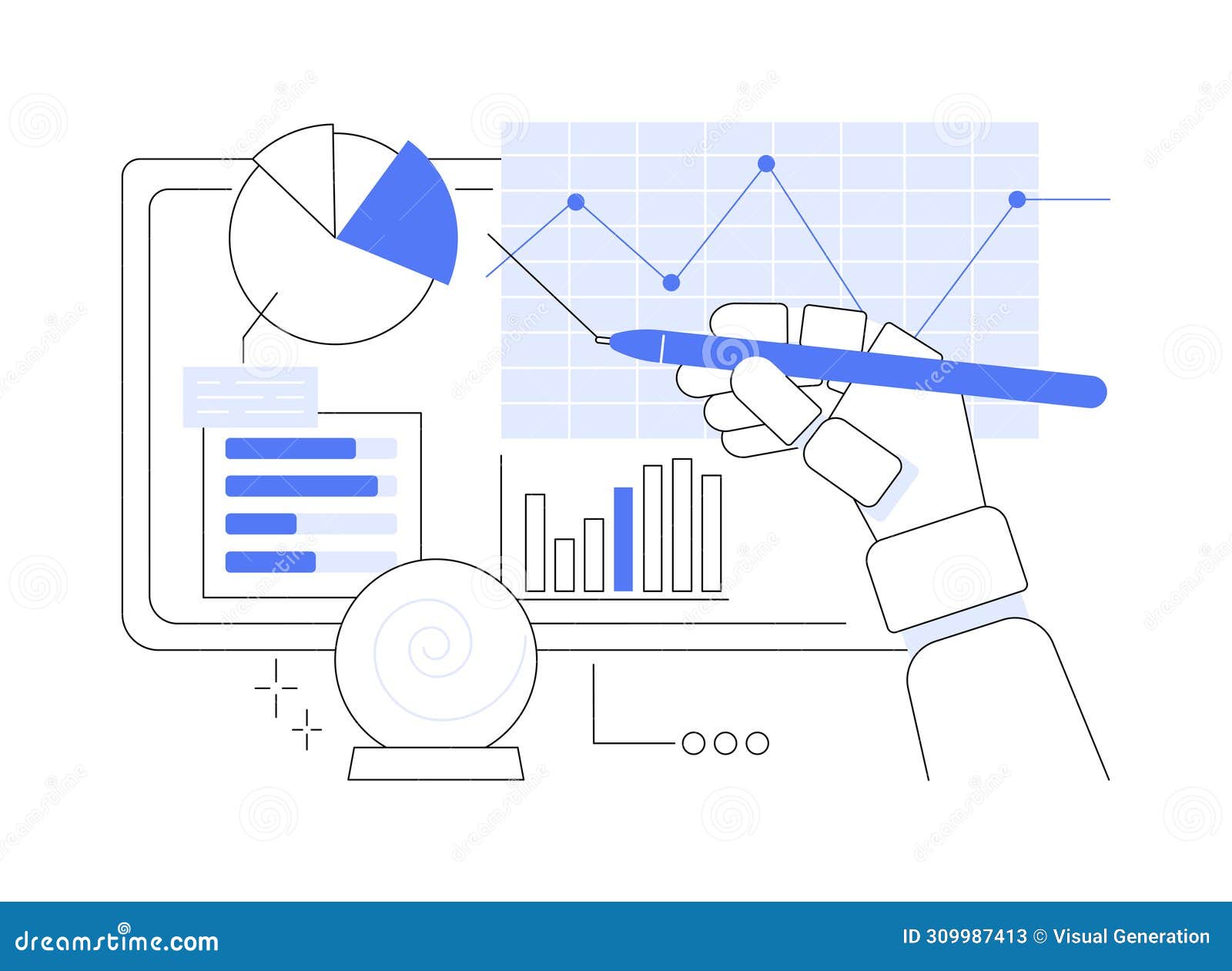 AI-Generated Predictive Insights Abstract Concept Vector Illustration ...