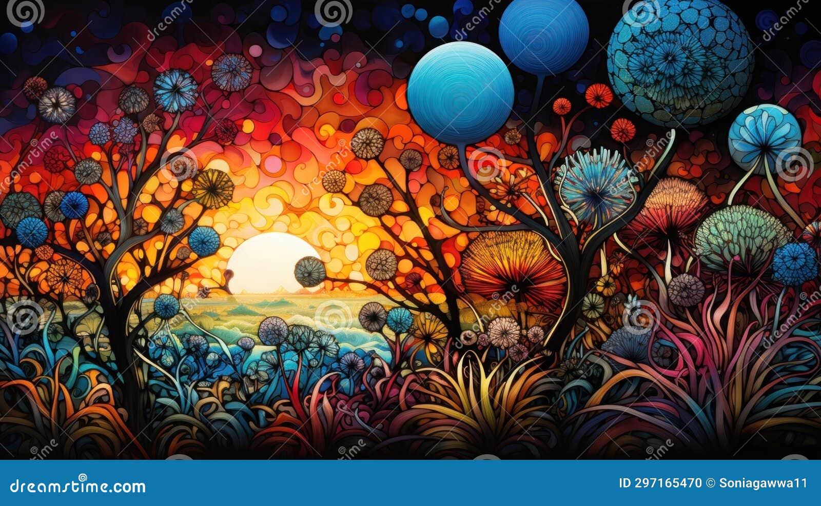 Psychedelic Dreamscape Mesmerizing Swirling Patterns, Geometric Shapes ...