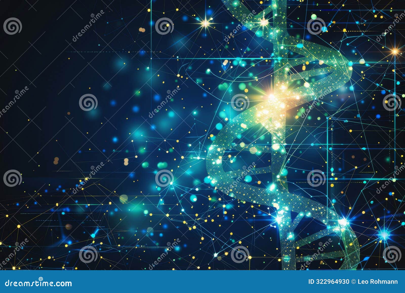 Rainbow DNA Sequence Emerges from Digital Chaos, Symbolizing the Order ...