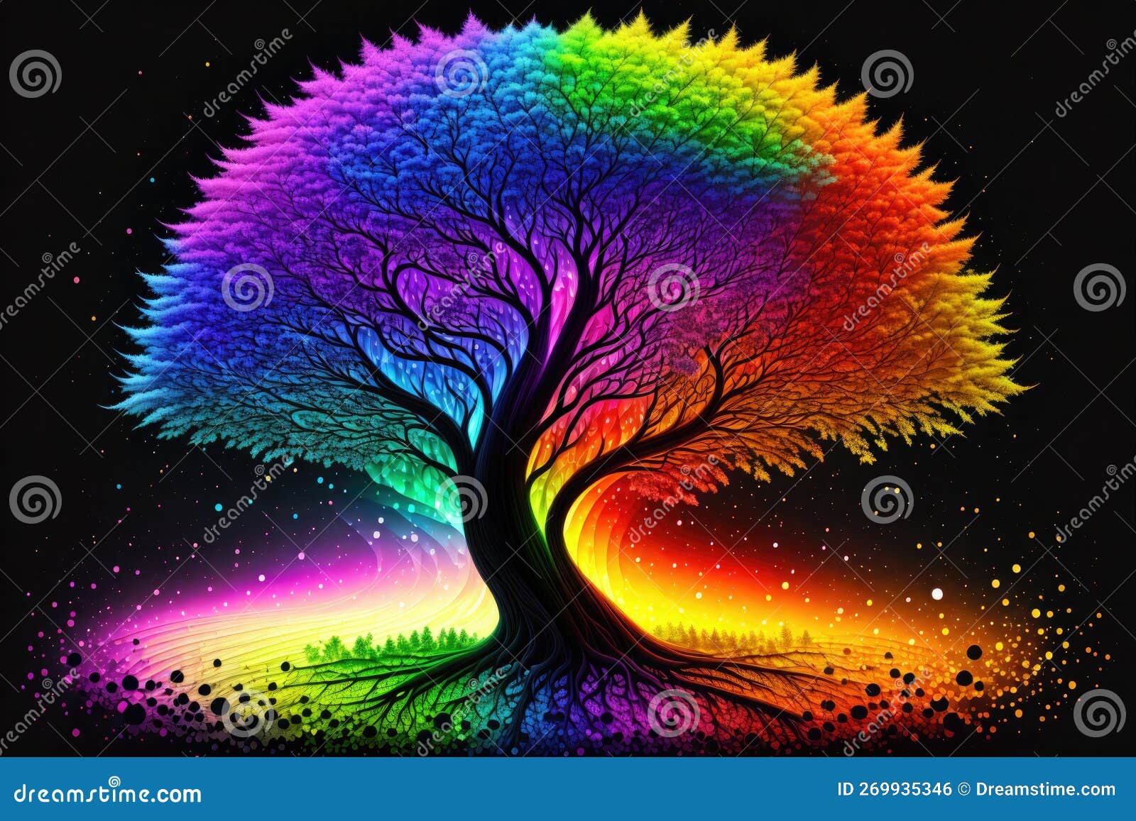 Ai Generated Rainbow Colored Triangle Background Royalty-Free ...