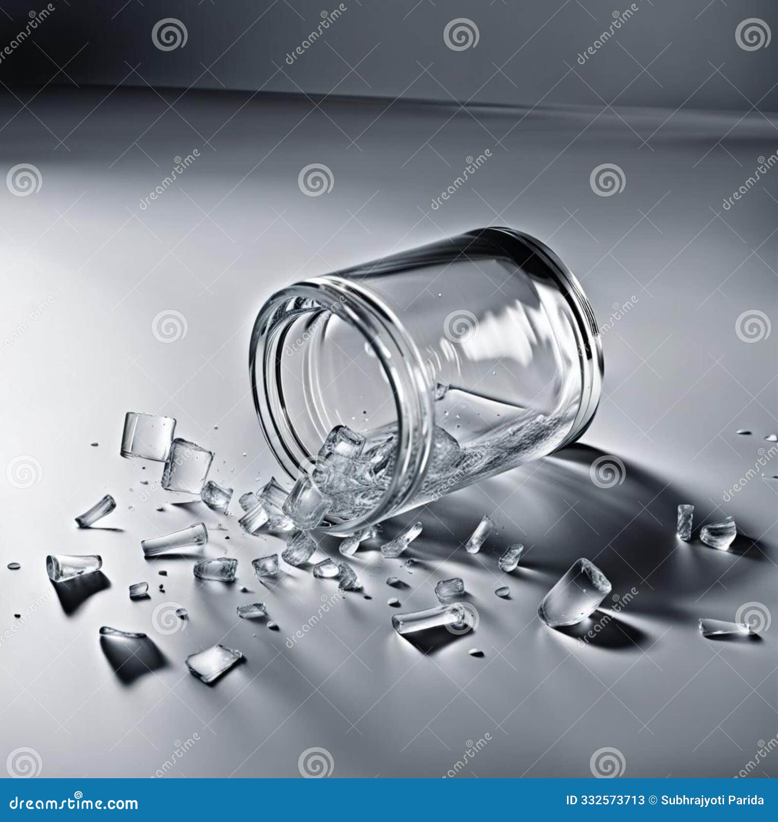 AI Generated Realistic Image Of A Broken Glass With Broken Pieces ...