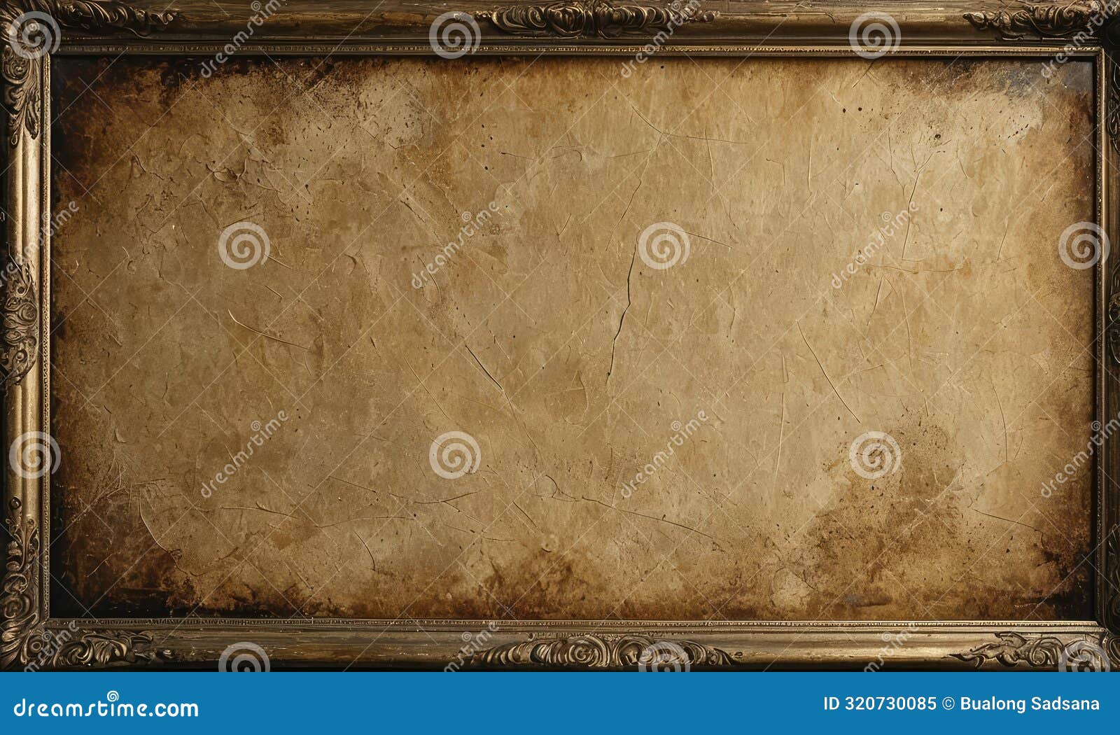 A Brown Paper Frame with a White Paper Inside. Stock Illustration ...