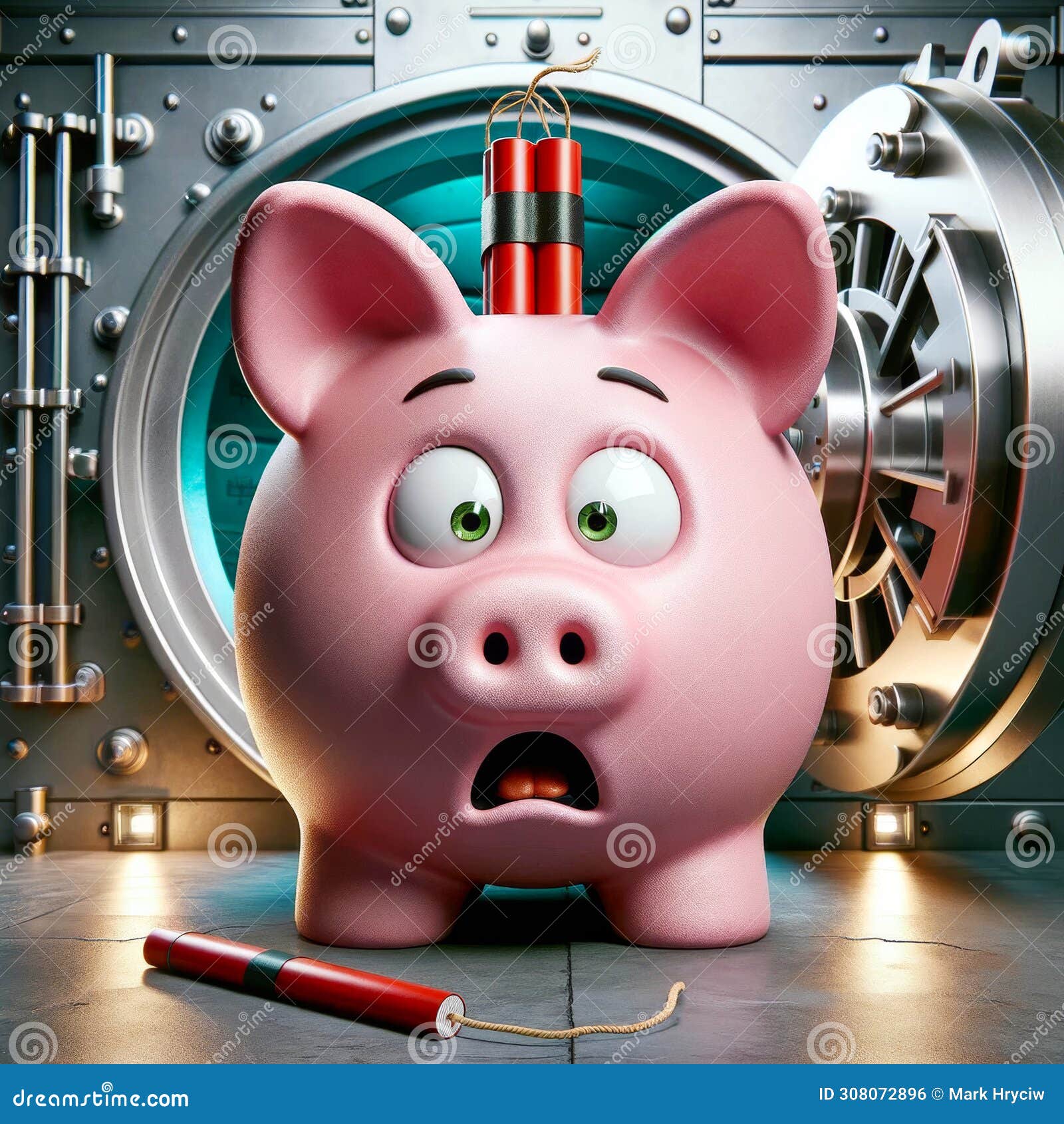 Personal Debt Limit Bubble Piggy Bank Inflation Economy AI Generated ...