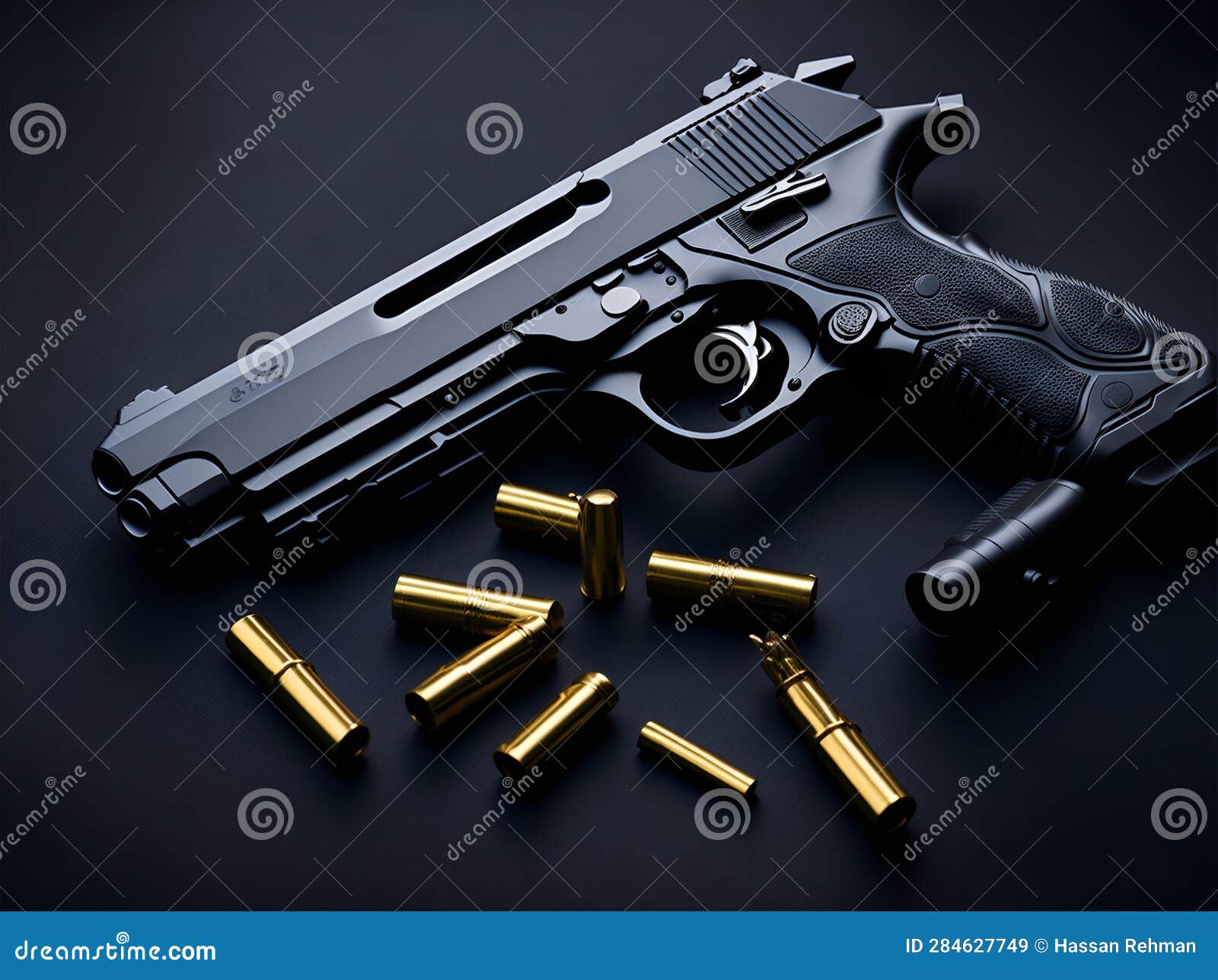 Rendering of 3D Gun Ai Generated Stock Illustration - Illustration of ...