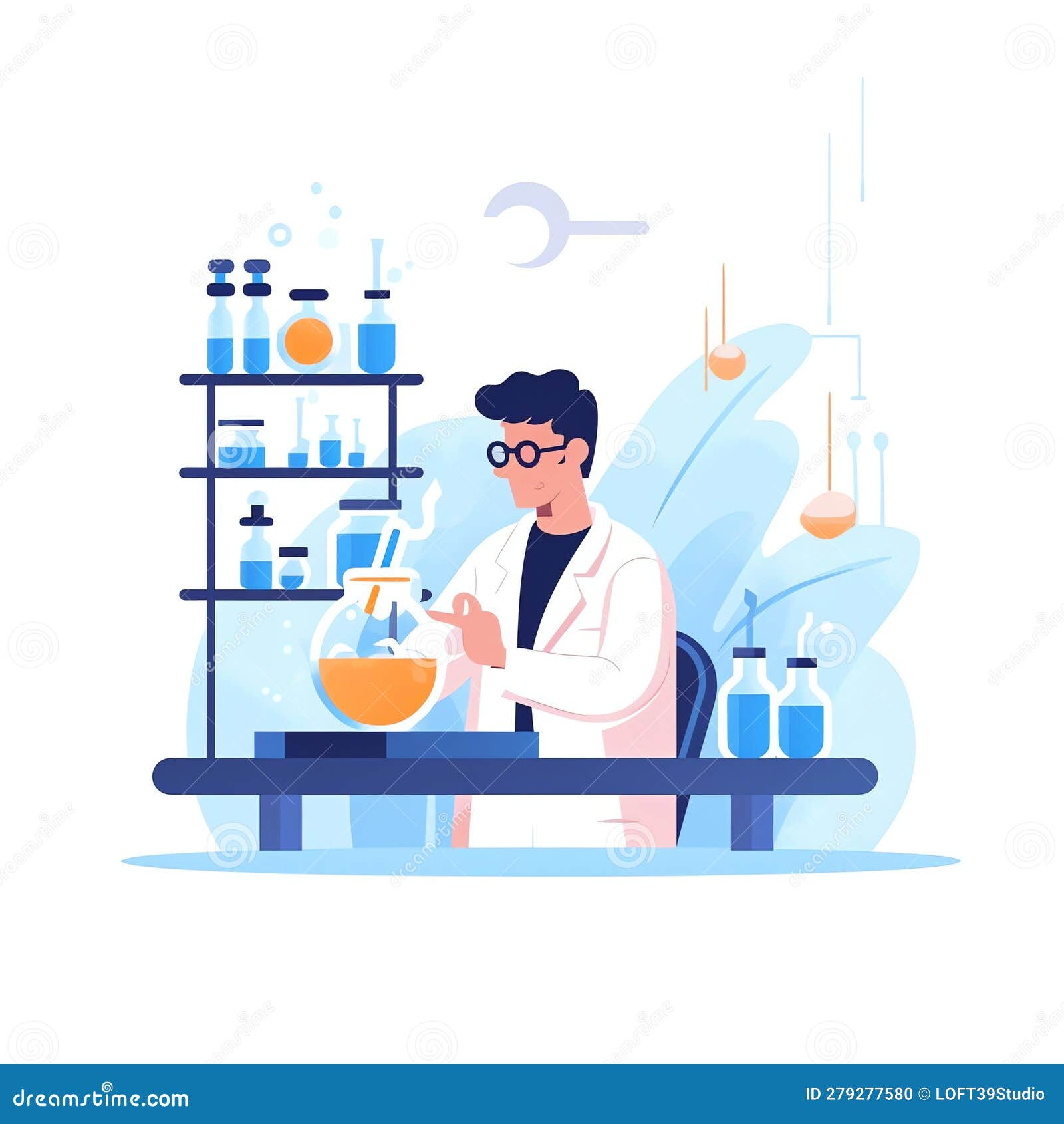 4Scientist_at_work stock illustration. Illustration of physics - 279277580
