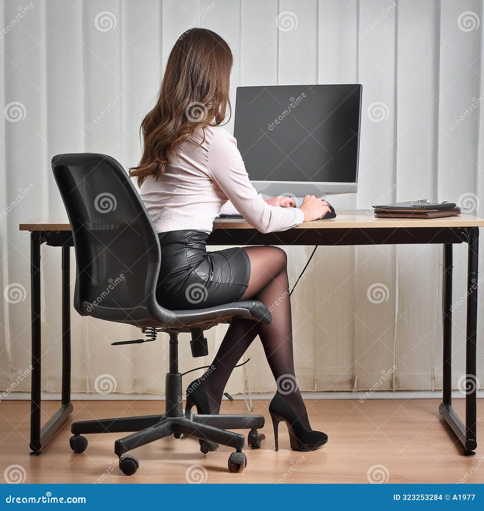 AI generated secretary stock illustration. Illustration of stiletto ...