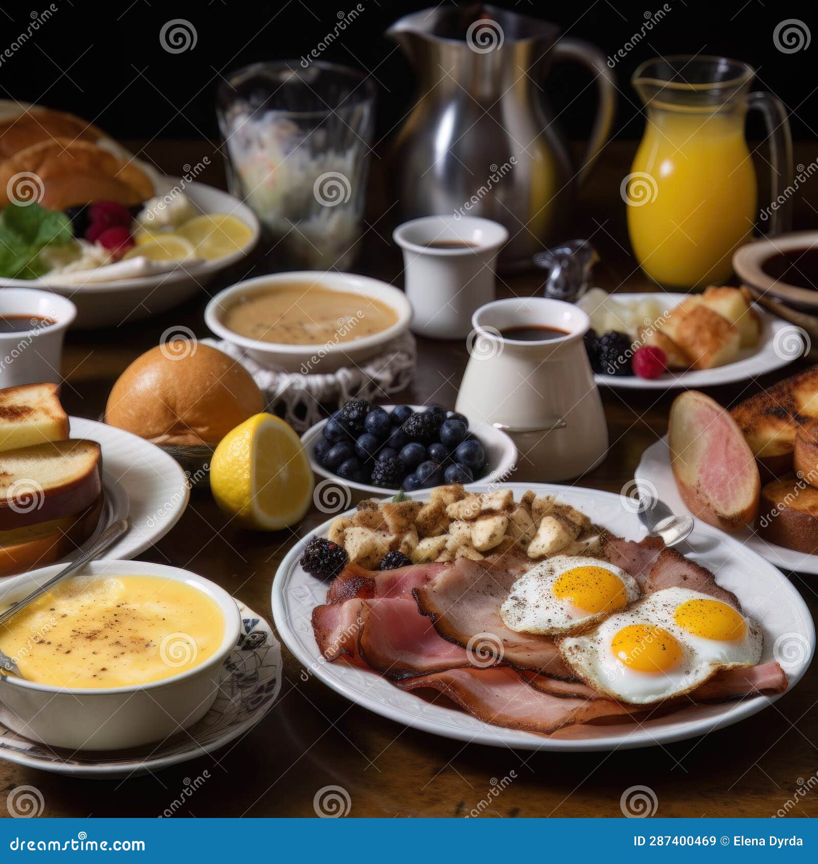 AI Generated Served English Breackfast Stock Image - Image of ...