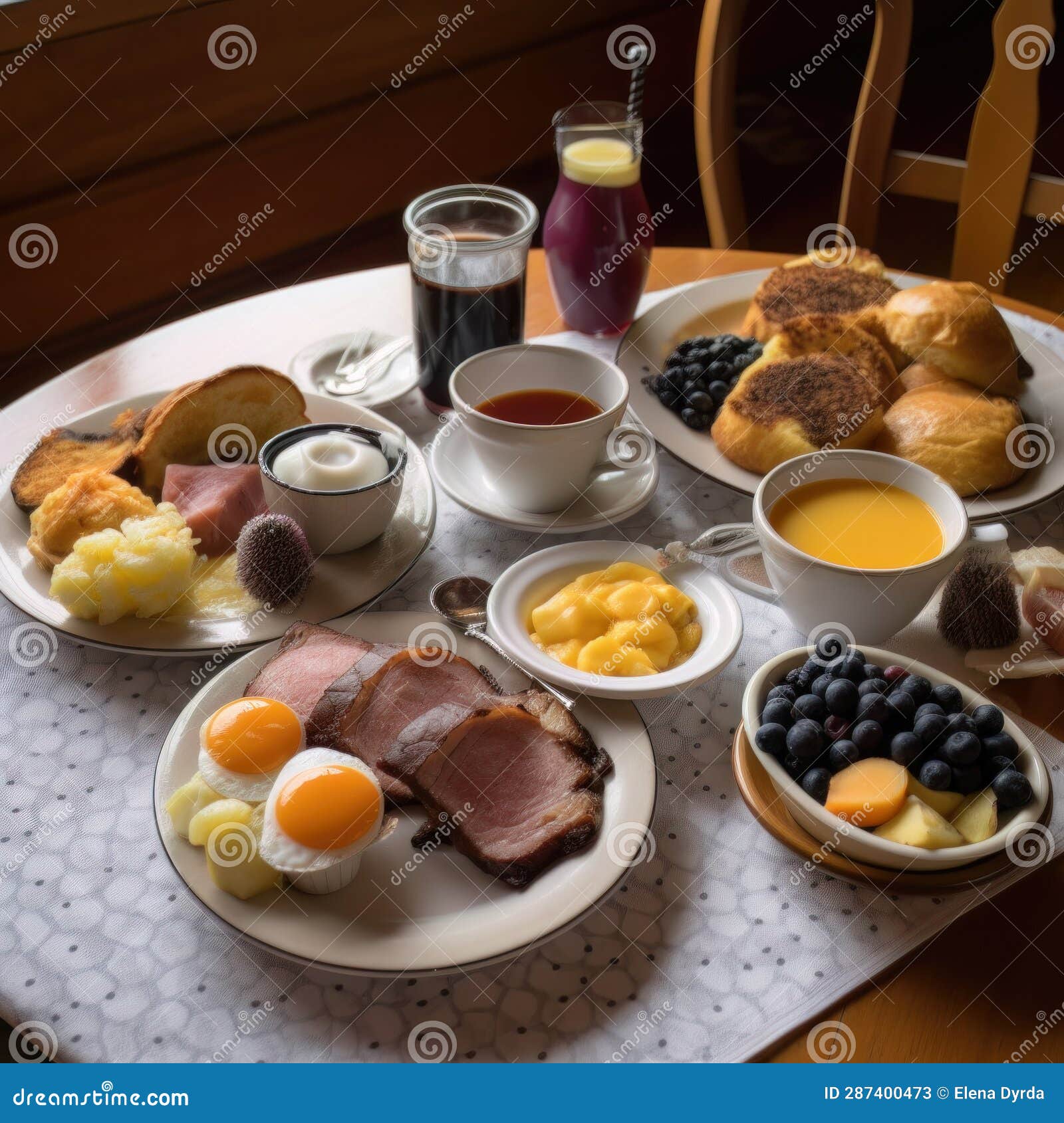 AI Generated Served English Breackfast Stock Illustration ...
