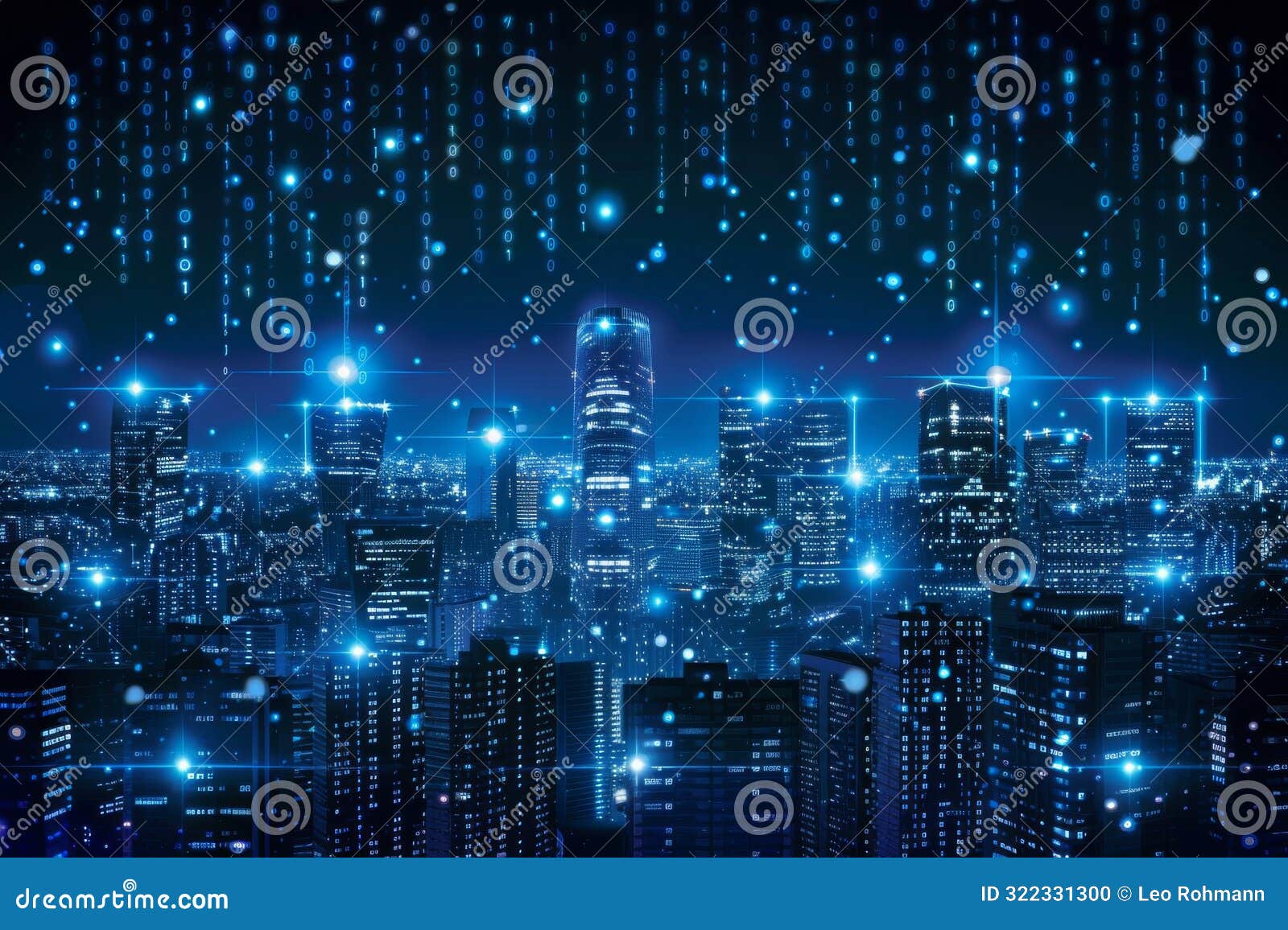 AI Server Room with Glowing Lights, Advanced Artificial Intelligence ...