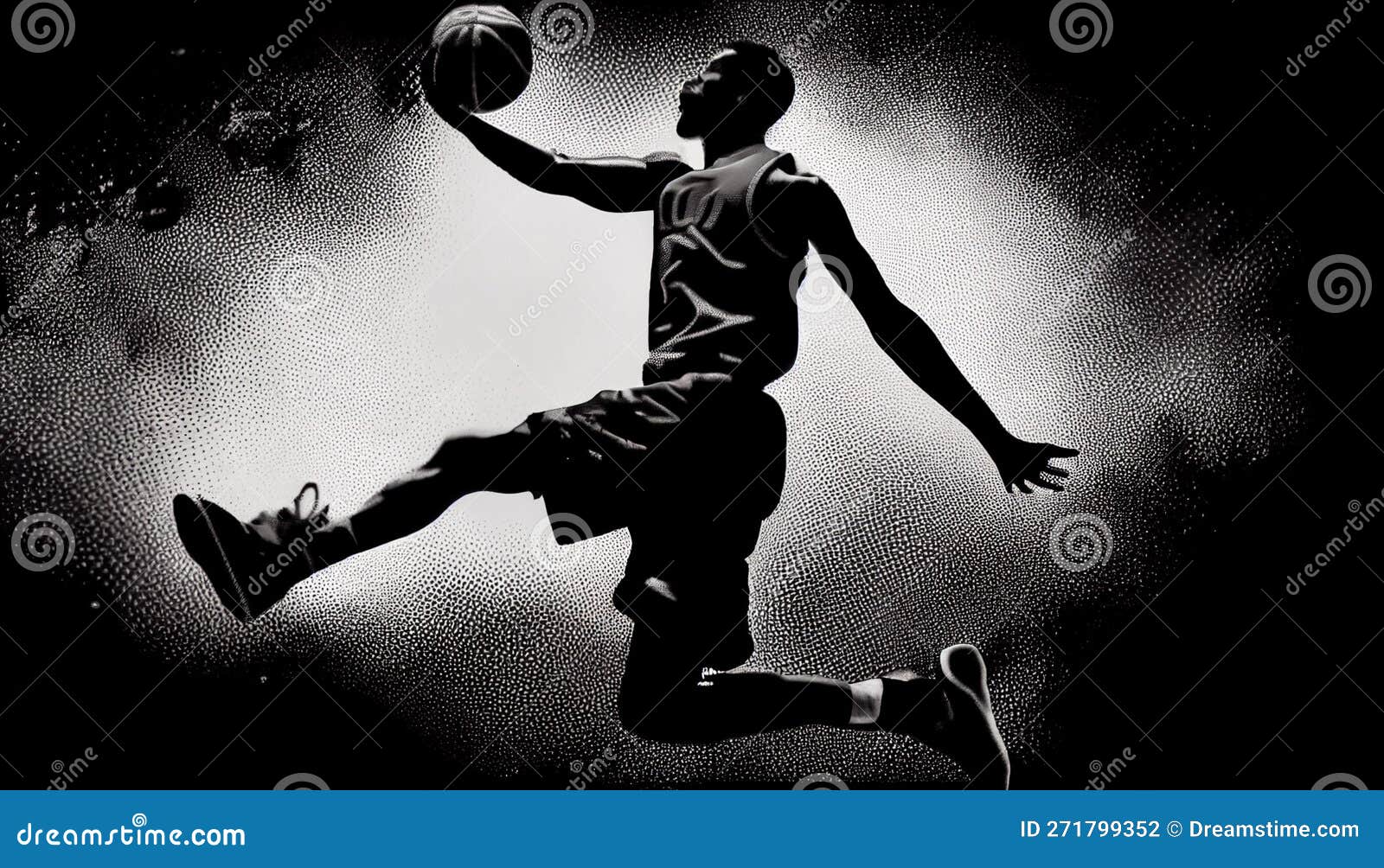 Basketball Dunk,Made with Generative AI Stock Illustration ...