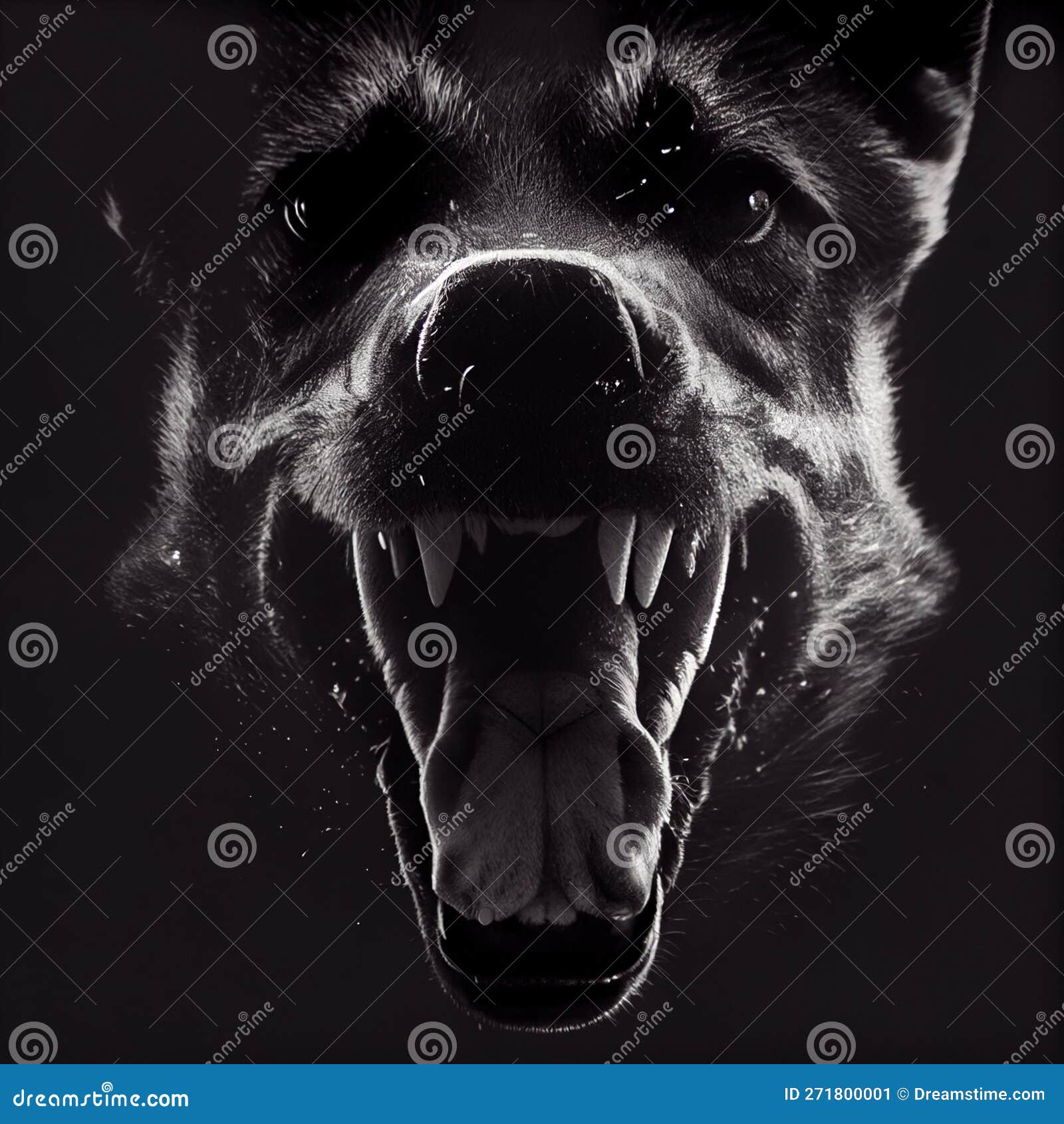 Dog Snarling Teeth Art