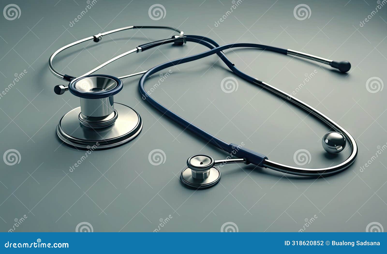 A Stethoscope is Laying on a Table. Stock Illustration - Illustration ...