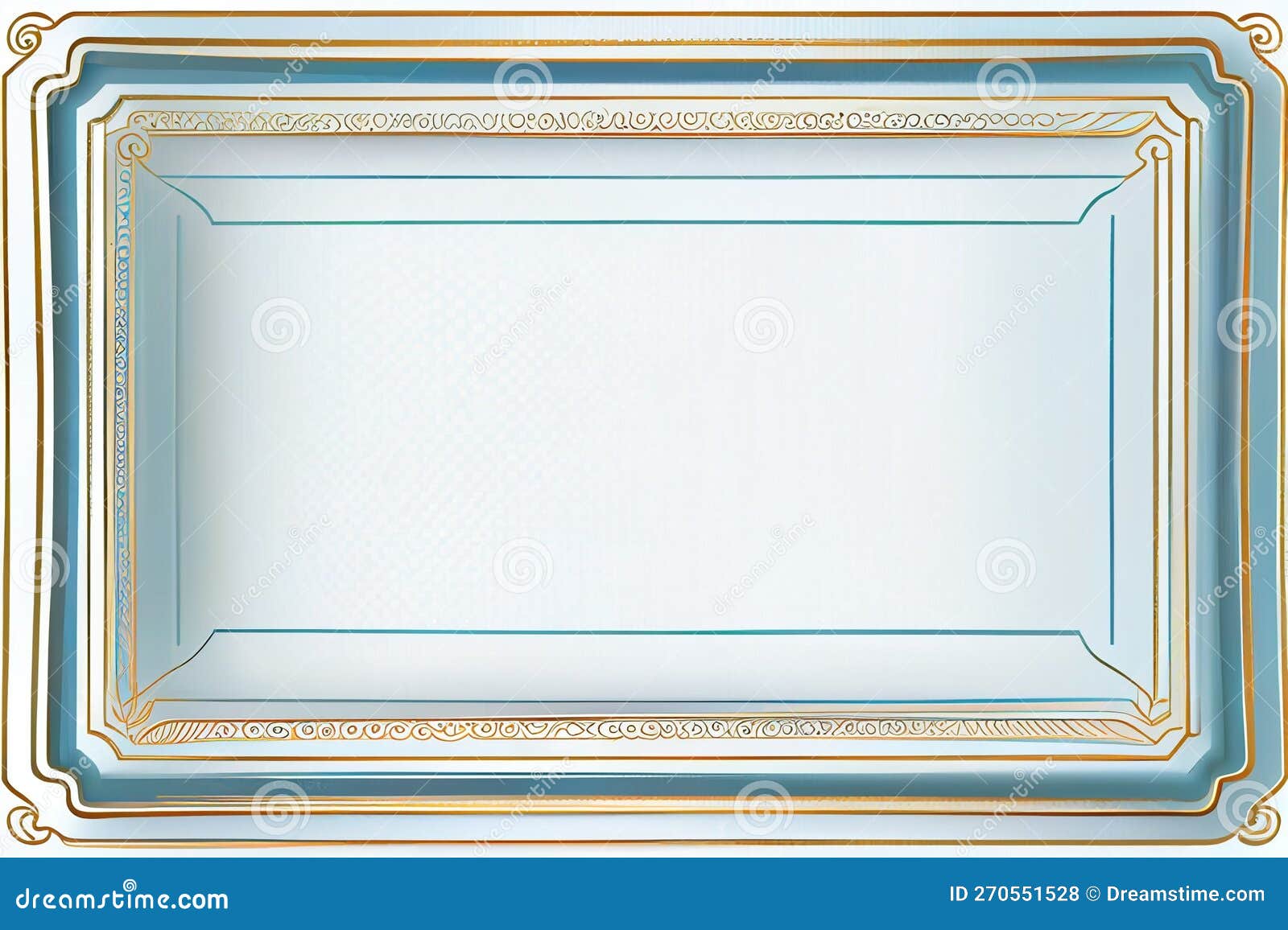 Blue Vintage Frame with Modern Twist, Made with Generative AI Stock ...