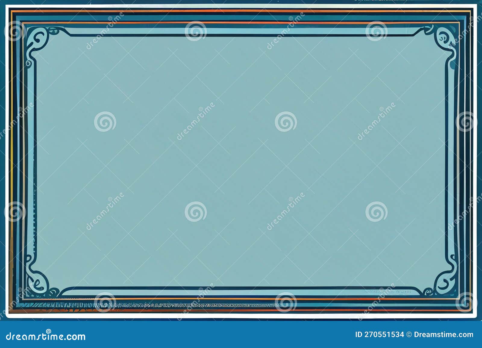 Blue Vintage Frame with Modern Twist, Made with Generative AI Stock ...