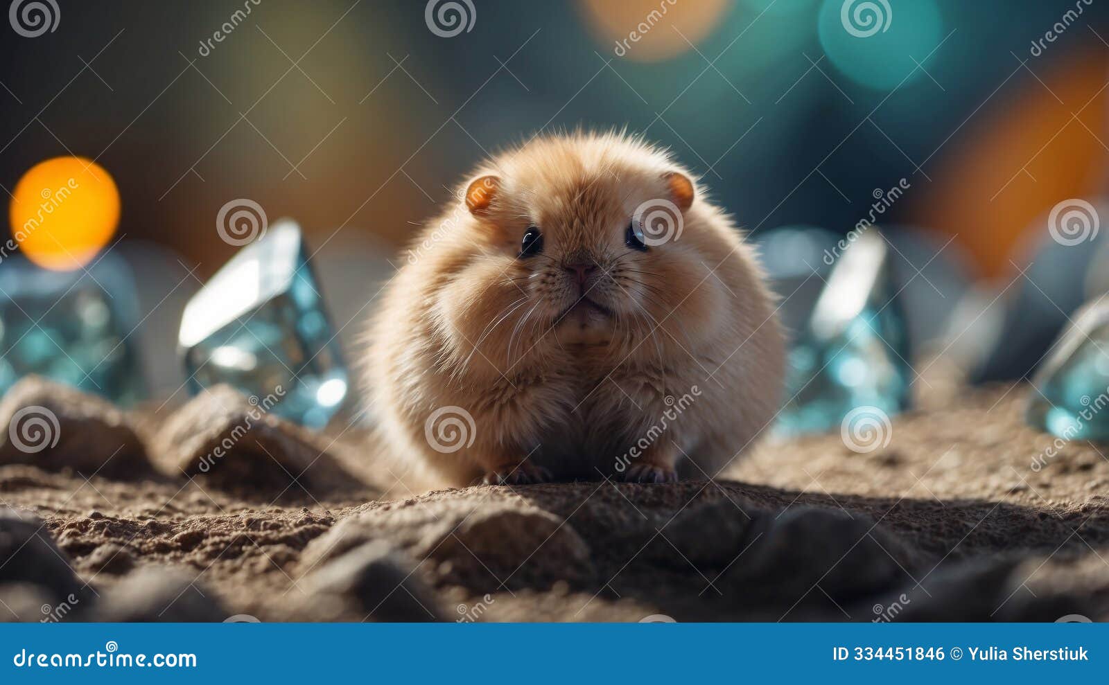 A Small Fat Fluffy Creature Which Looks Out Curiously between Two Huge ...