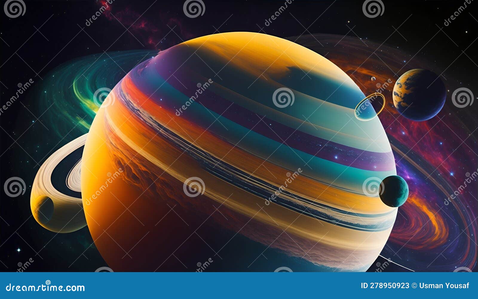 Ai Generated the Solar System Planets in a Dynamic and Colorful ...