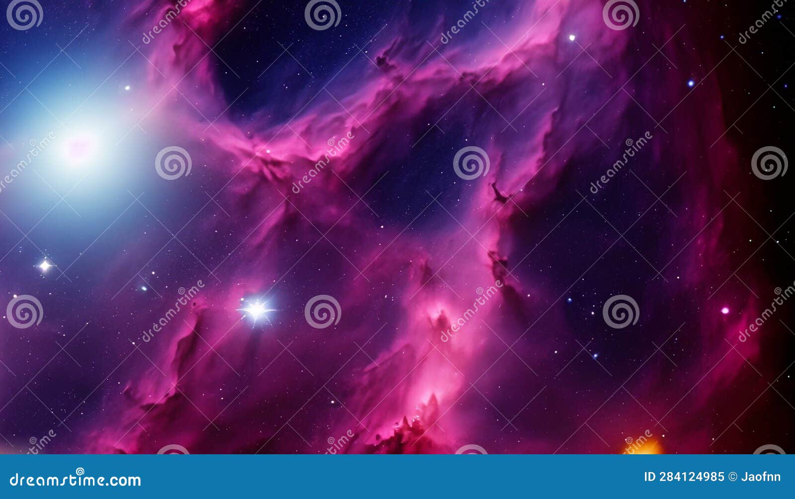 AI Generated, Space Background with Nebula and Stars. Collage. 3D ...