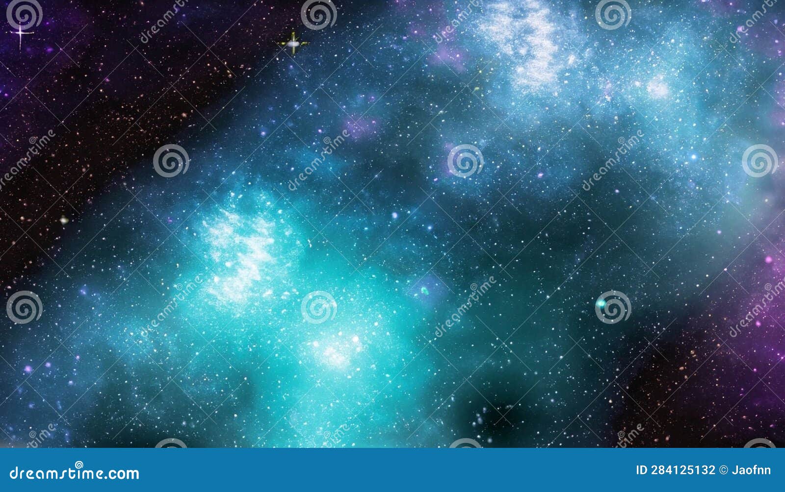 AI Generated, Space Background with Nebula and Stars. Collage. 3D ...