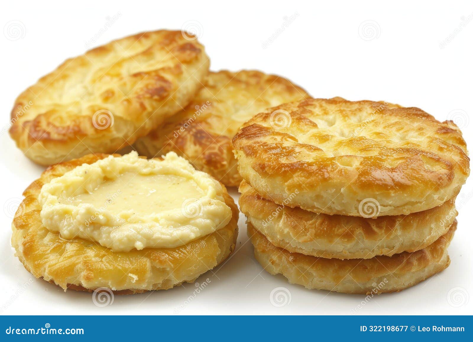 Stack of Golden Puff Pastries with a Crispy Texture, Perfect for a ...