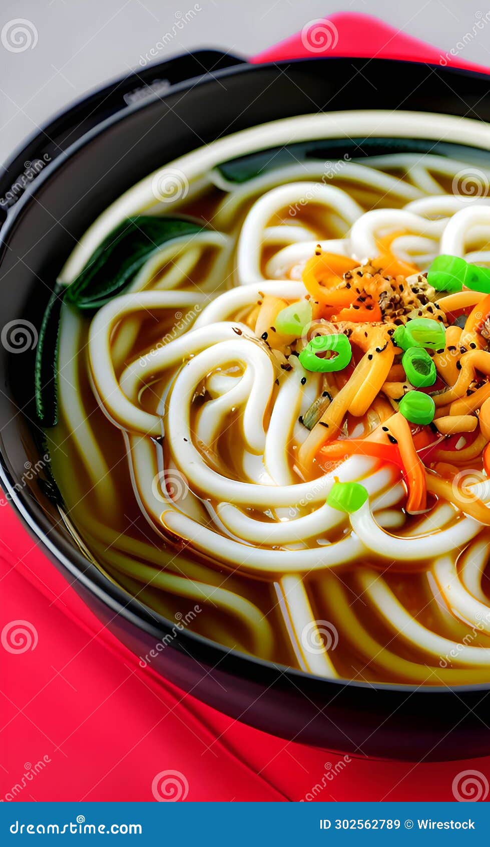 AI Generated Steaming Bowl of Noodles Stock Illustration - Illustration ...