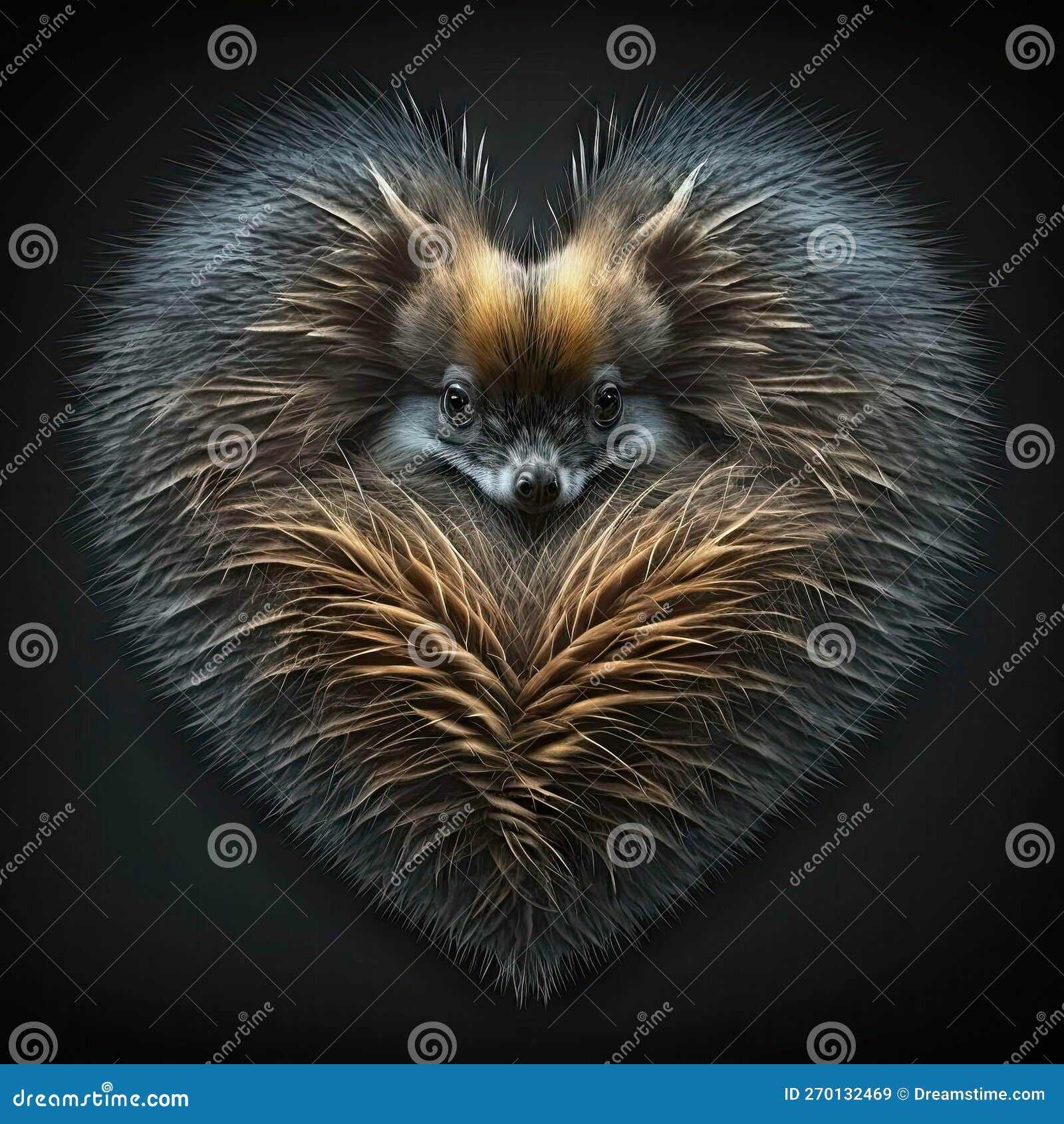 Ai Generated Stock Image of Heart Shaped Squirrel, Generative Ai Stock ...