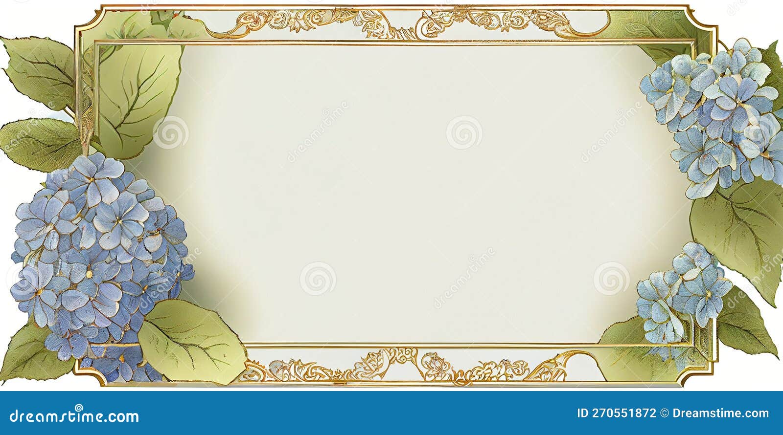 Whimsical Hydrangea Border, Made With Generative AI Royalty-Free ...