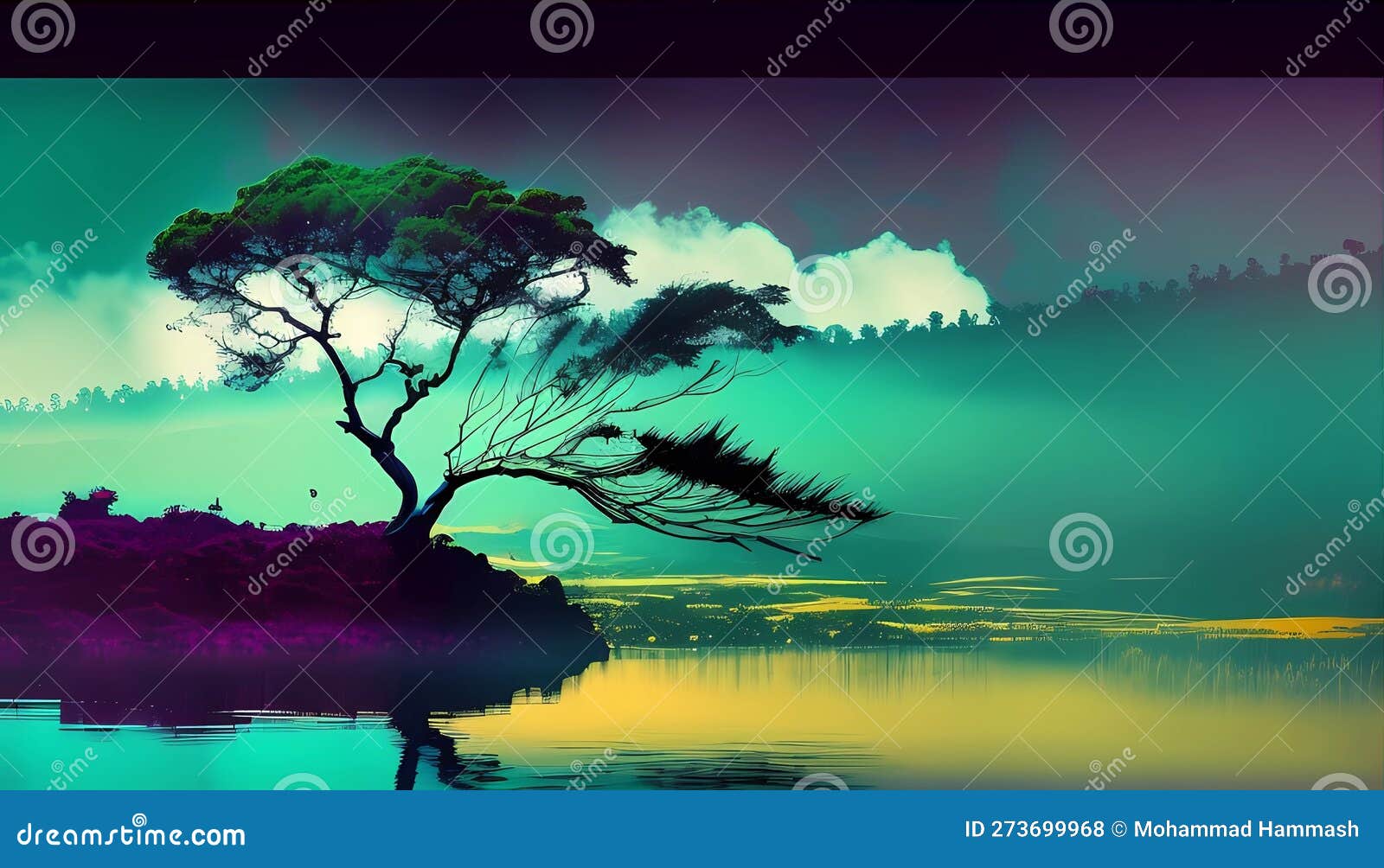 "Nature S Vibrant Colors", Made with Generative AI Stock Illustration ...
