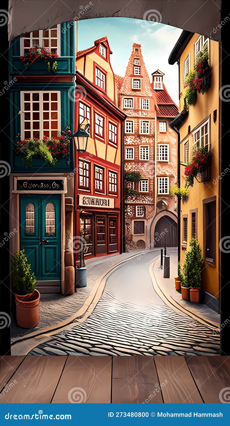 Vintage European Backdrop, Made With Generative AI Stock Photography ...