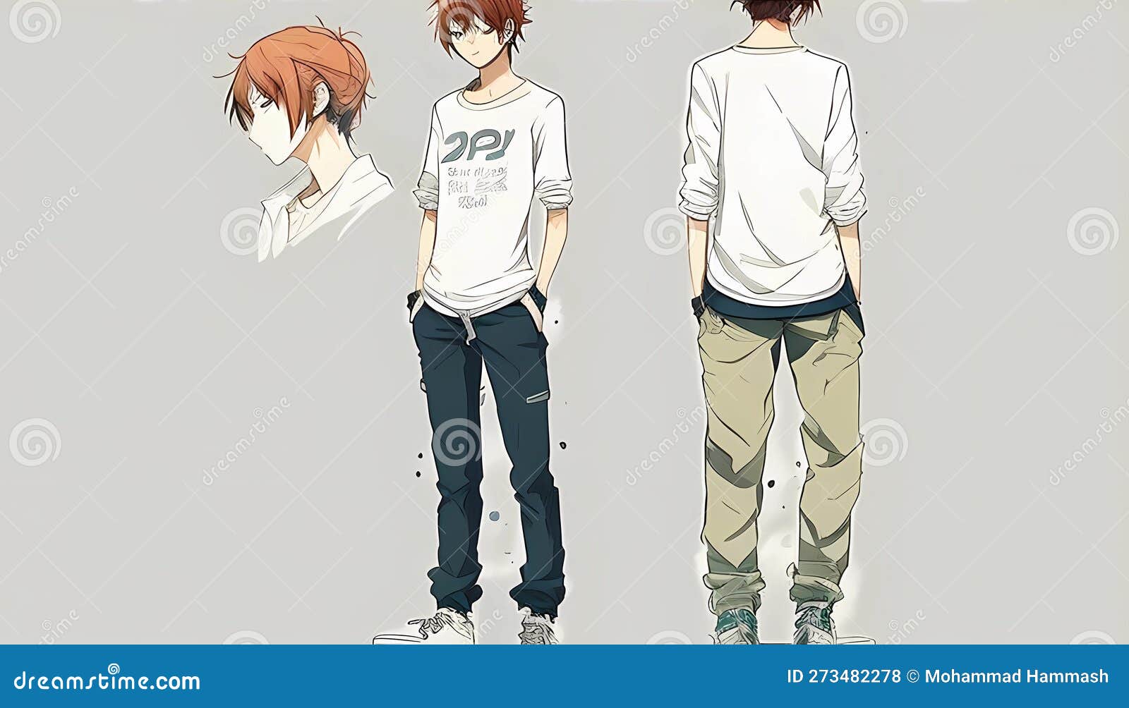 Handsome Anime Boy, Made with Generative AI Stock Illustration ...