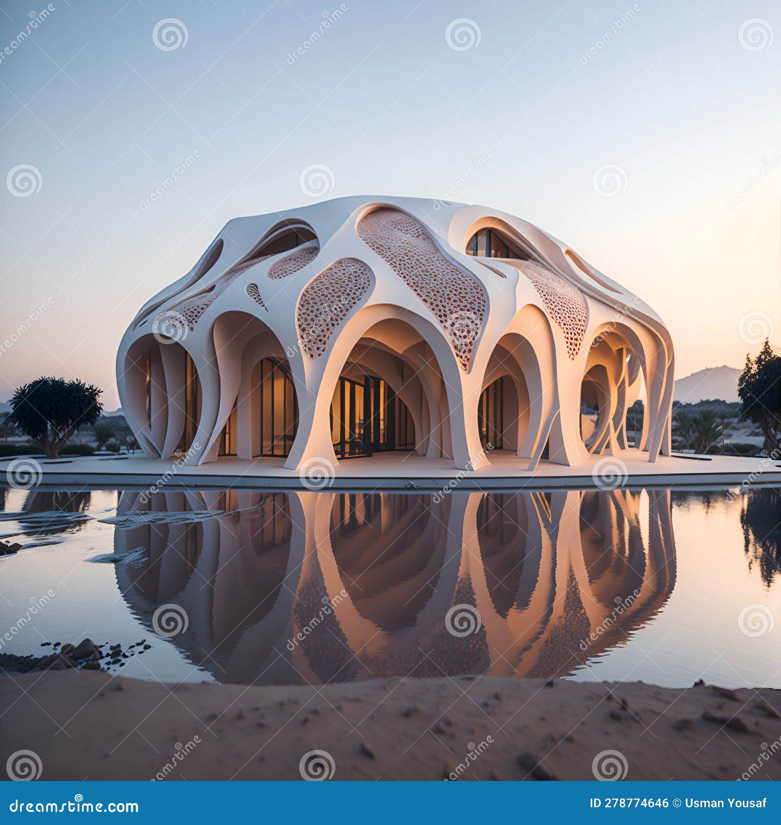 Ai Generated a Stunning Waterfront Building Standing on the Edge of the ...