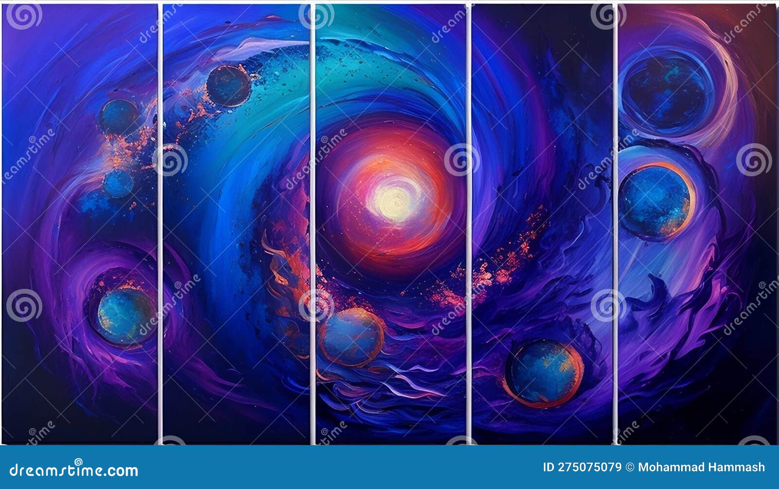 Harmonizing in the Cosmic Expanse, Made with Generative AI Stock ...