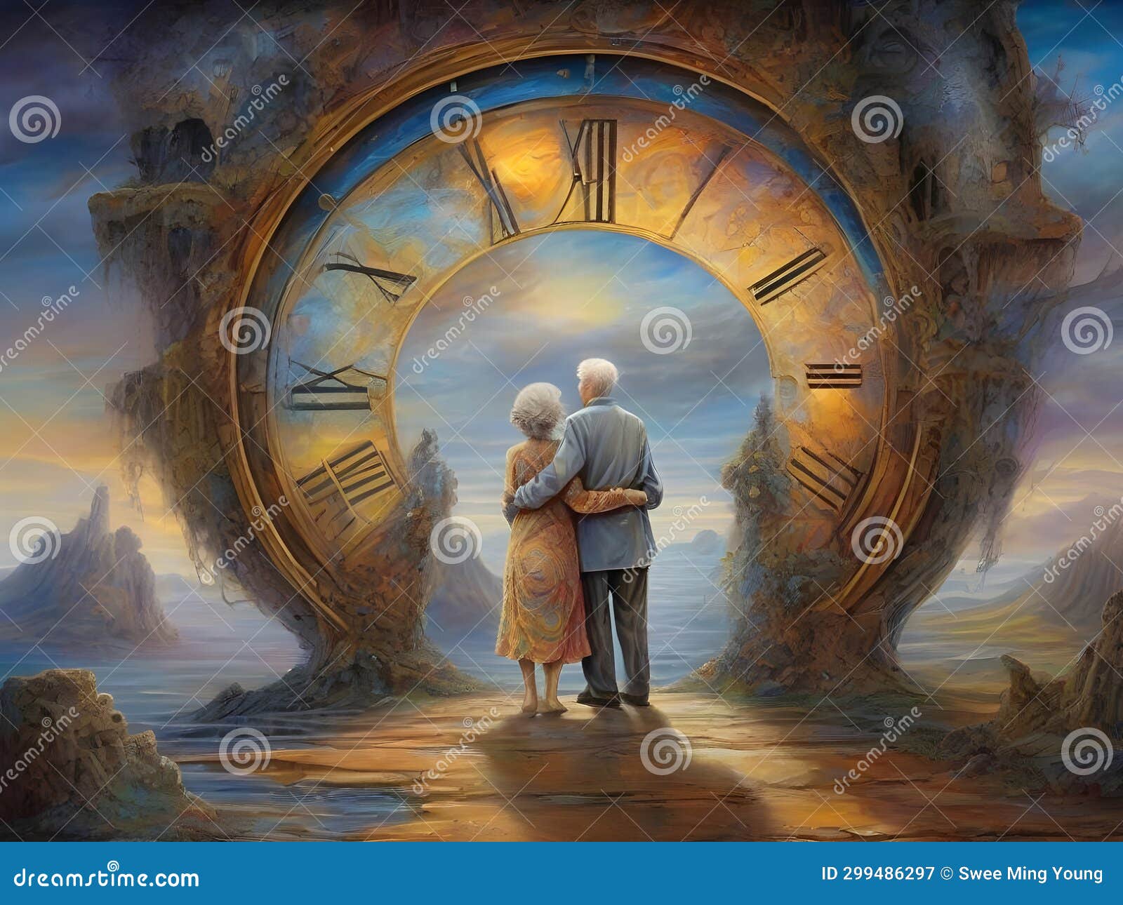 Image of Person Lost in Time,standing at Distance Looking Toward the ...